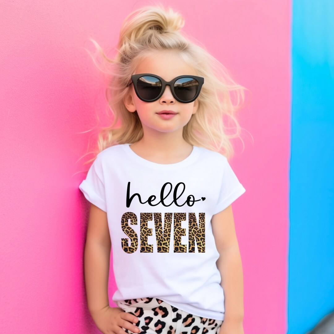 Hello Seven Birthday Shirt, 7th Birthday Shirt, Seventh Birthday Shirt ...