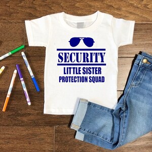 Sister Security Shirt: Promoted Big Brother Sibling Announcement - Etsy