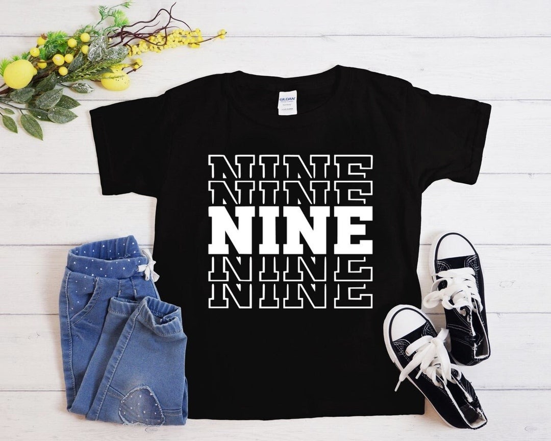 9th Nine Birthday Shirt, Nine Birthday Boy, Ninth Birthday Shirt, 9th ...