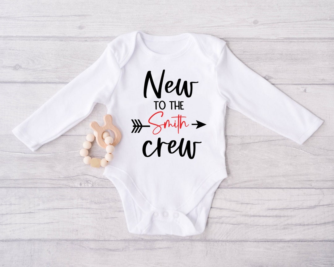 Personalized New to the Crew Baby Bodysuit, New to the Crew Custom Baby ...