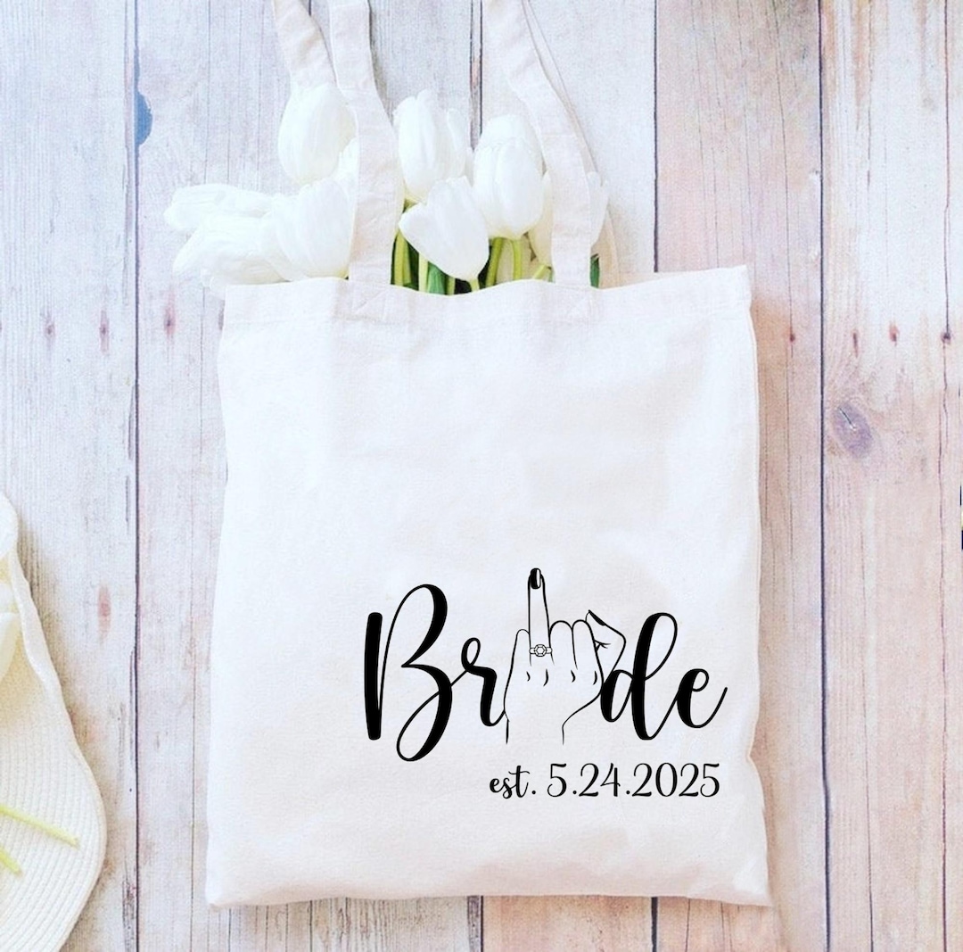 Personalized Bride Bag, Engagement Gift, Bride Tote Bags, Wedding Gift ...