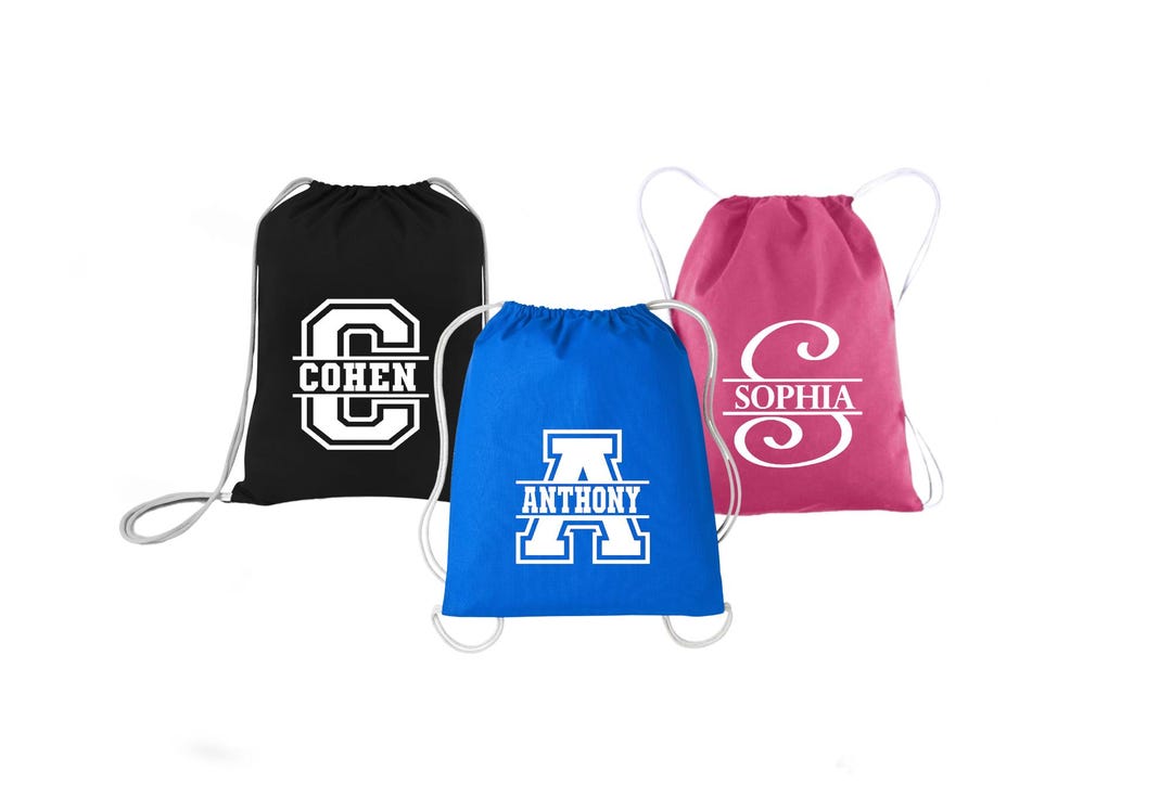 Personalized Drawstring Bag: Custom Name Cinch Sack, Party Favor - Etsy