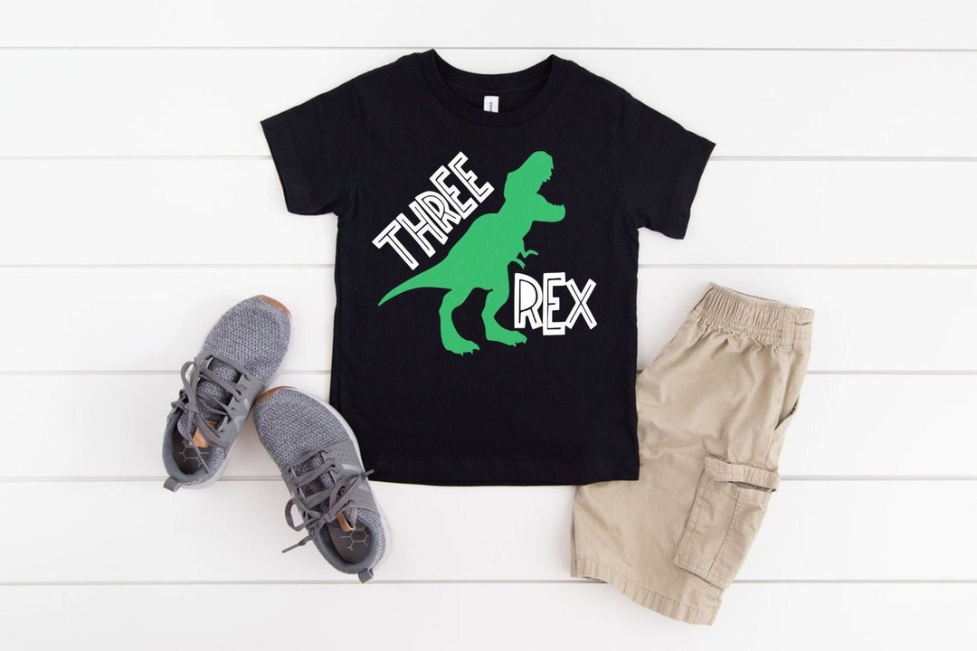 3rex Dinosaur Shirt, Three Rex Birthday Boy Shirt, Dinosaur Birthday ...