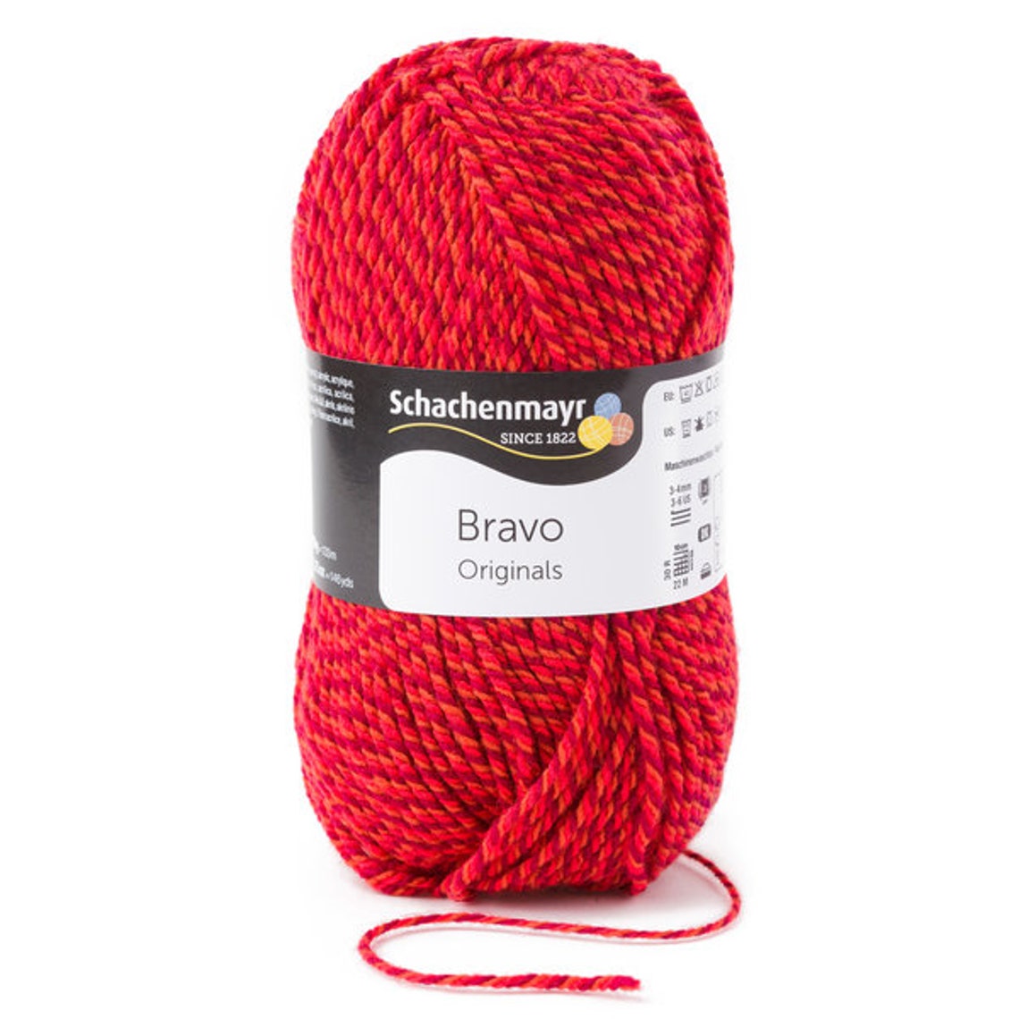 50g/133m / Schachenmayr BRAVO / Acrylic Yarn / Lava Mouliné Color - Etsy
