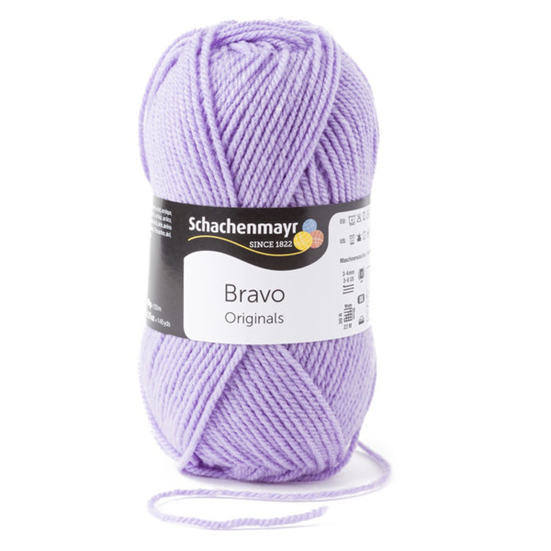 50g/133m / Schachenmayr BRAVO / Acrylic Yarn / Lilac Color - Etsy