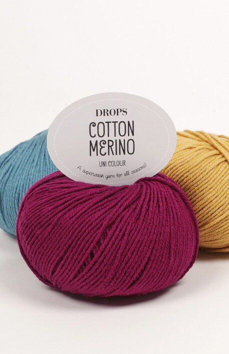 DROPS Cotton Merino / A Superwash Yarn for All Seasons - Etsy