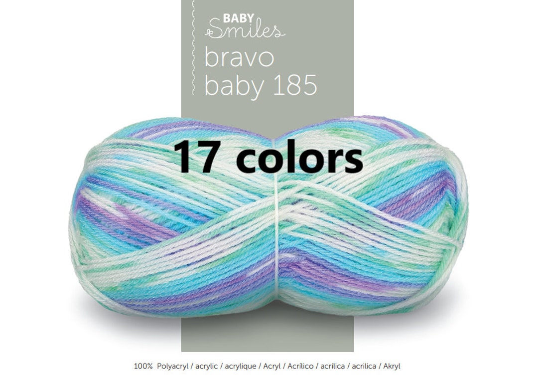 50gr-185m / SMC BRAVO BABY 185 Color/ Acrylic Yarn / Baby Yarn - Etsy