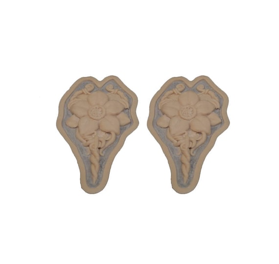 Silicone prosthetics N5 Nipple Covers:Flowers 2 Platinum | Etsy