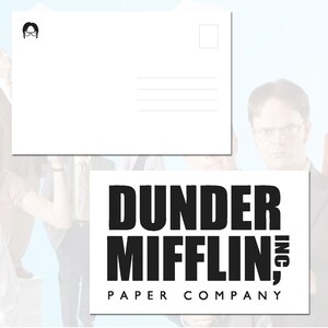 The Office- 12 Pack - Dunder Mifflin Postcard Set - Stationery Made in ...