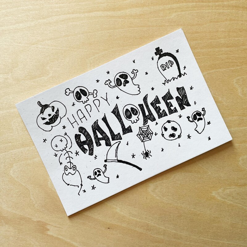 Halloween Postcards - Etsy
