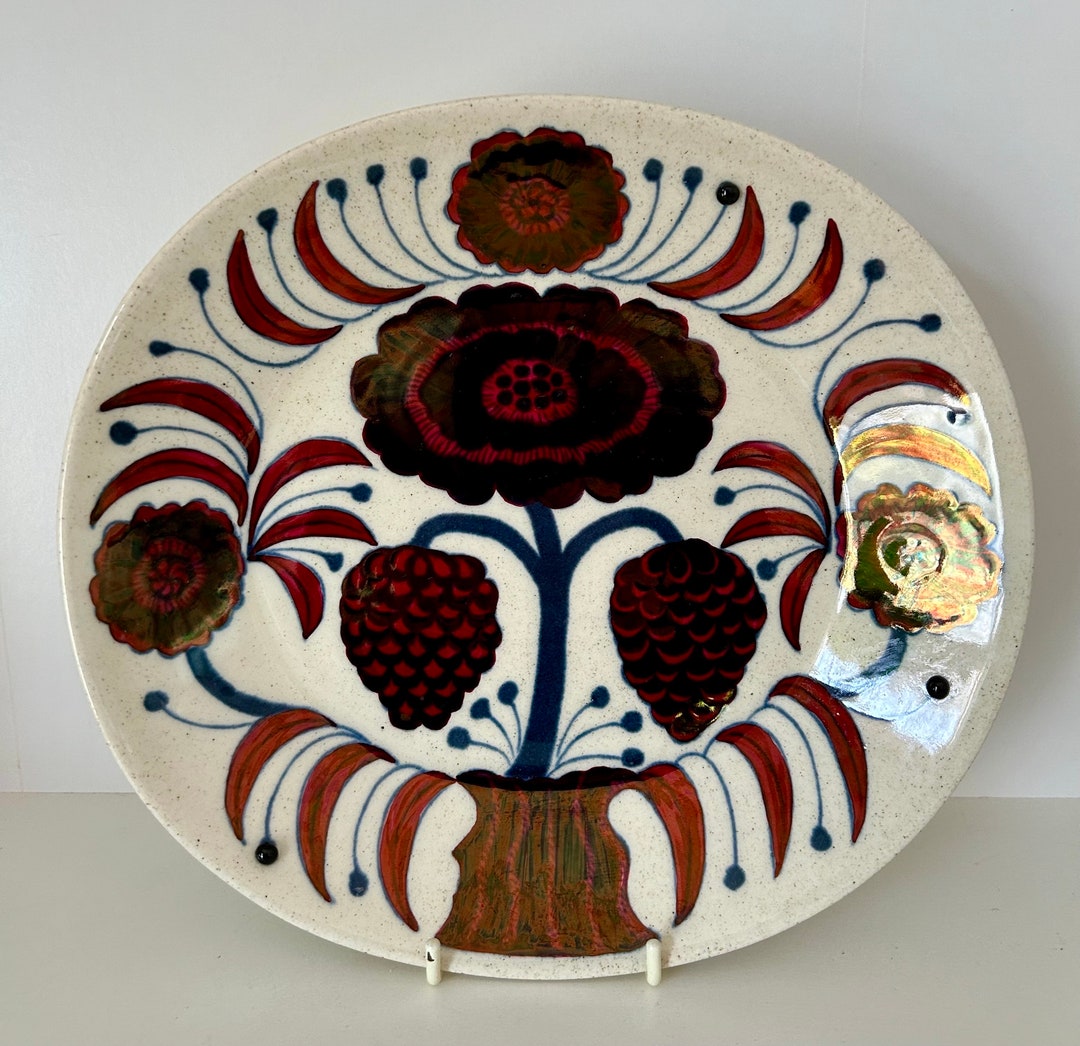 Birger Kaipianen Plate. Arabia Pottery Finland. Rose Pattern. - Etsy