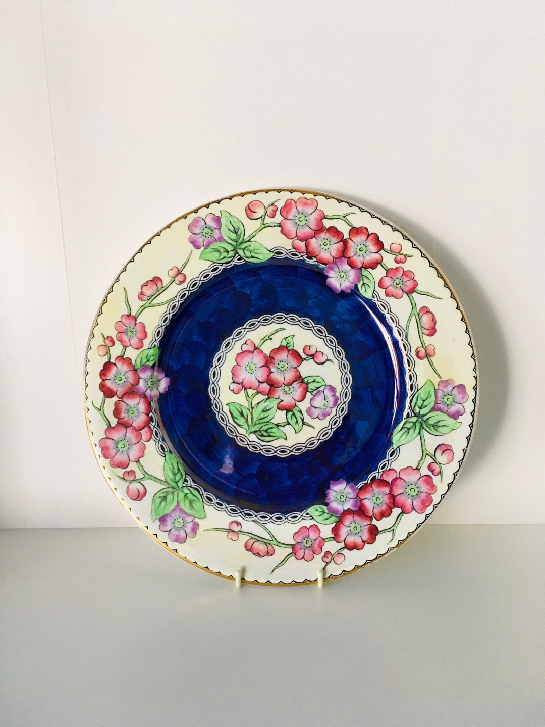 Maling Pottery Lustre 'may Bloom' Plate. Vintage Floral Lustre Cabinet ...