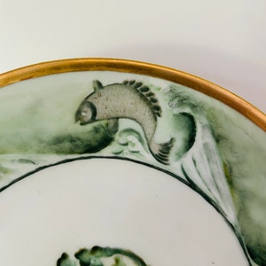 Limoges Fish Plate. Bernardaud Hand Painted Porcelain. Gold Edge. - Etsy
