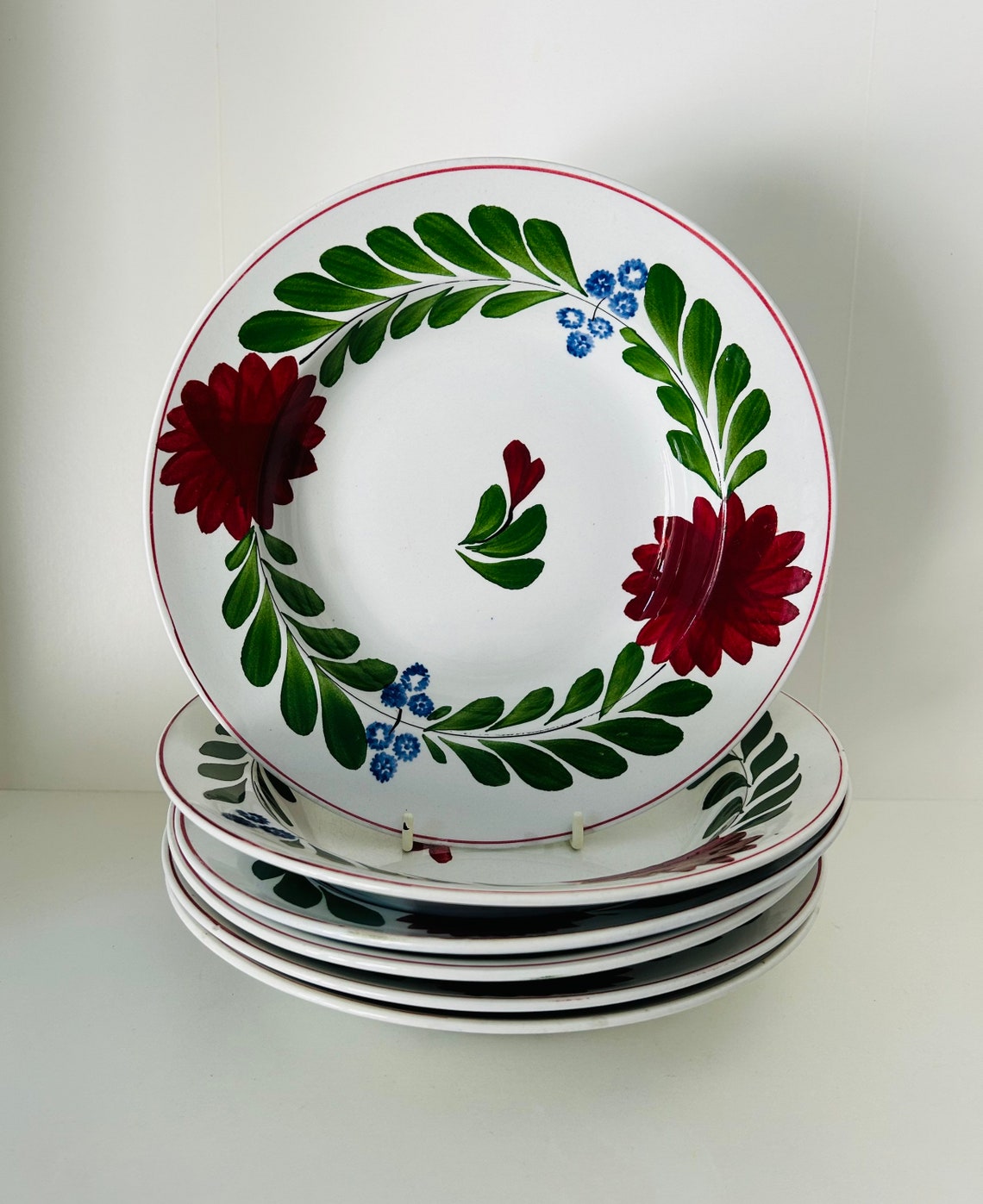 Adams Spongeware Stick Spatter Dishes. Antique Soup Bowls. English ...