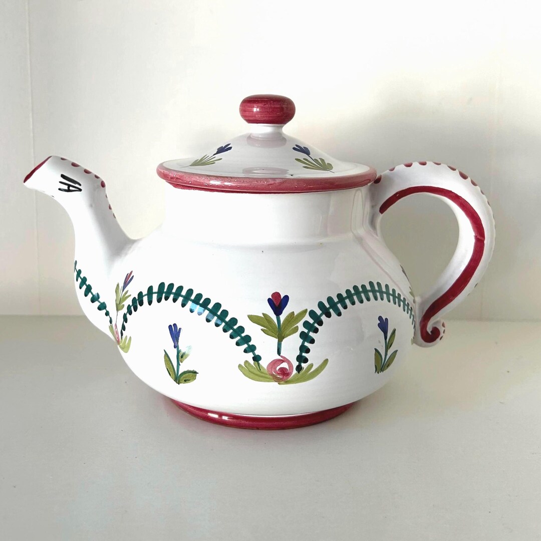 Vintage Italy Teapot. Floral Pink Design. Sigma Le Jardin Teapot ...