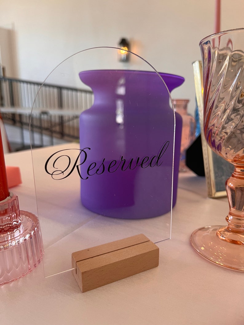 Reserved Acrylic Arch Signs - Etsy