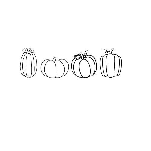Cute Row of Pumpkins, Fall, Autumn Svg - Etsy