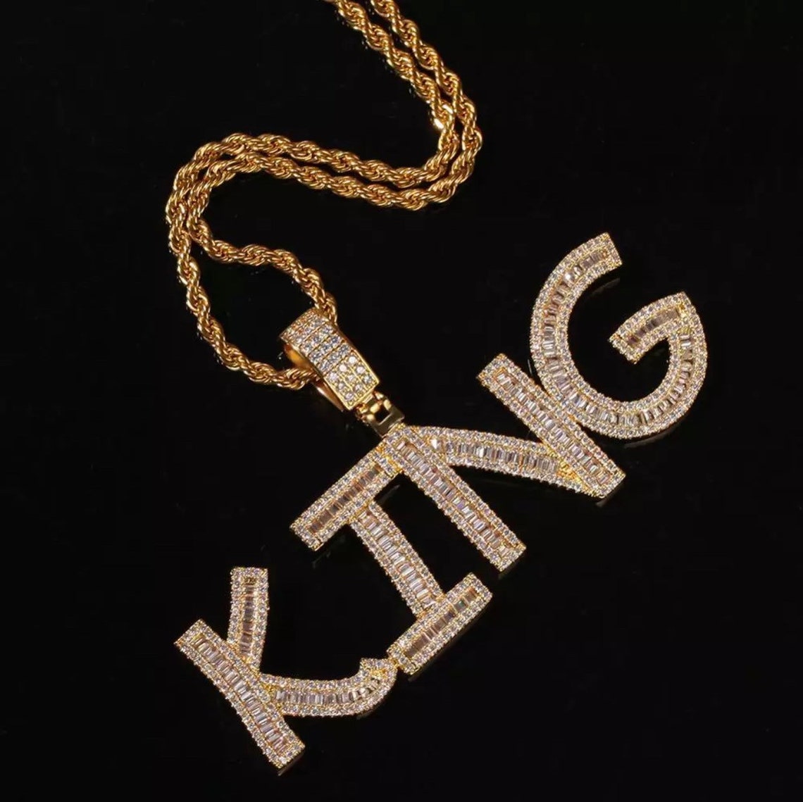 Diamond Nameplate Personalized Name Jewelry Name Necklace - Etsy