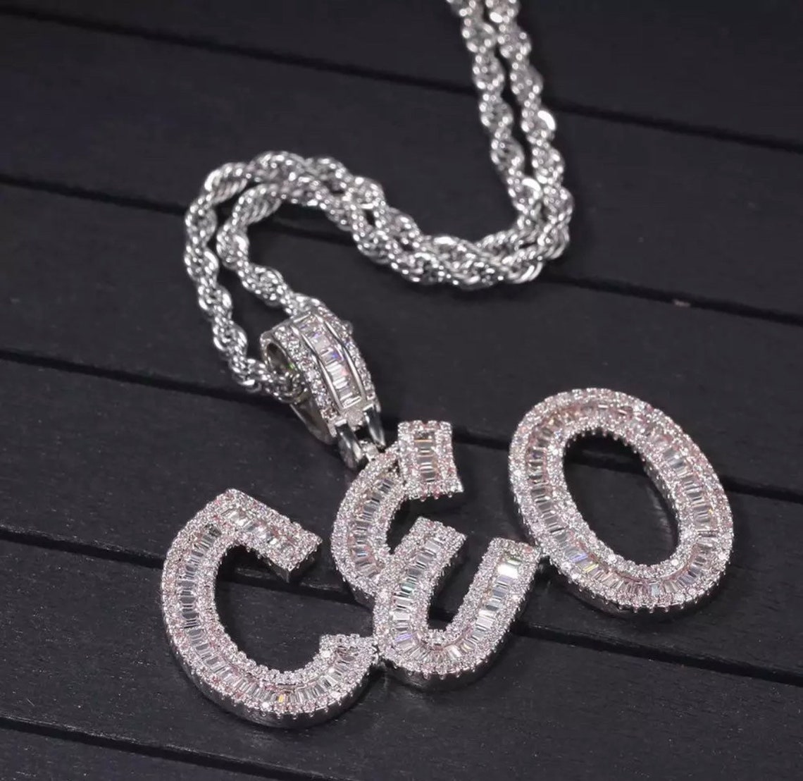 Diamond Nameplate Personalized Name Jewelry Name Necklace - Etsy