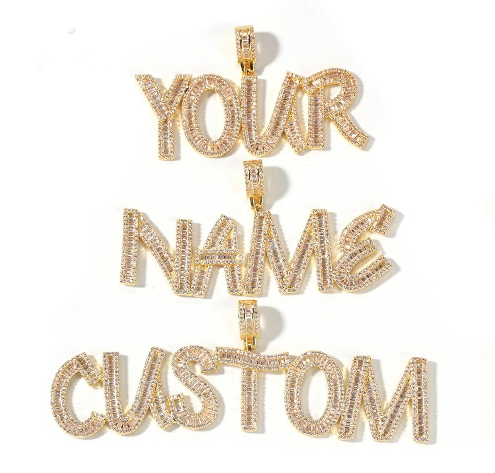 Diamond Nameplate Personalized Name Jewelry Name Necklace - Etsy