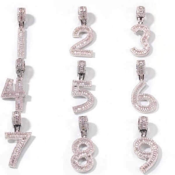 Number Pendant - Etsy