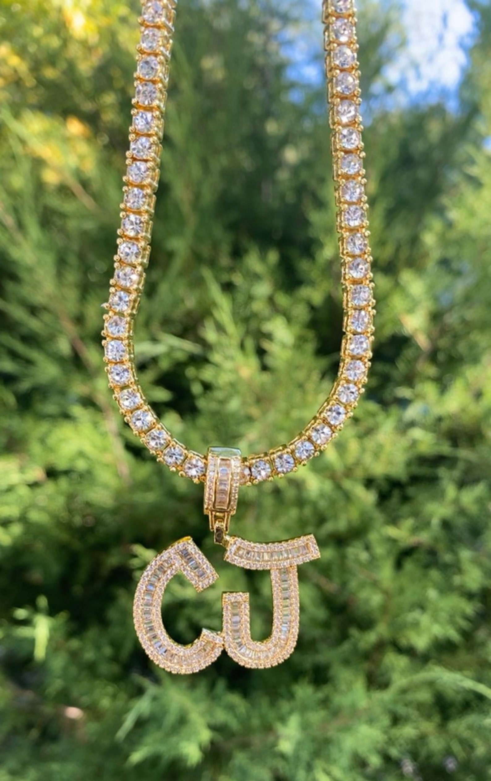 Diamond Nameplate Personalized Name Jewelry Name Necklace - Etsy