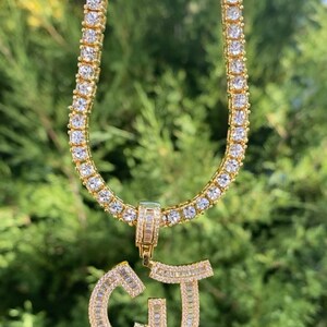 Diamond Nameplate Personalized Name Jewelry Name Necklace Name Necklace ...