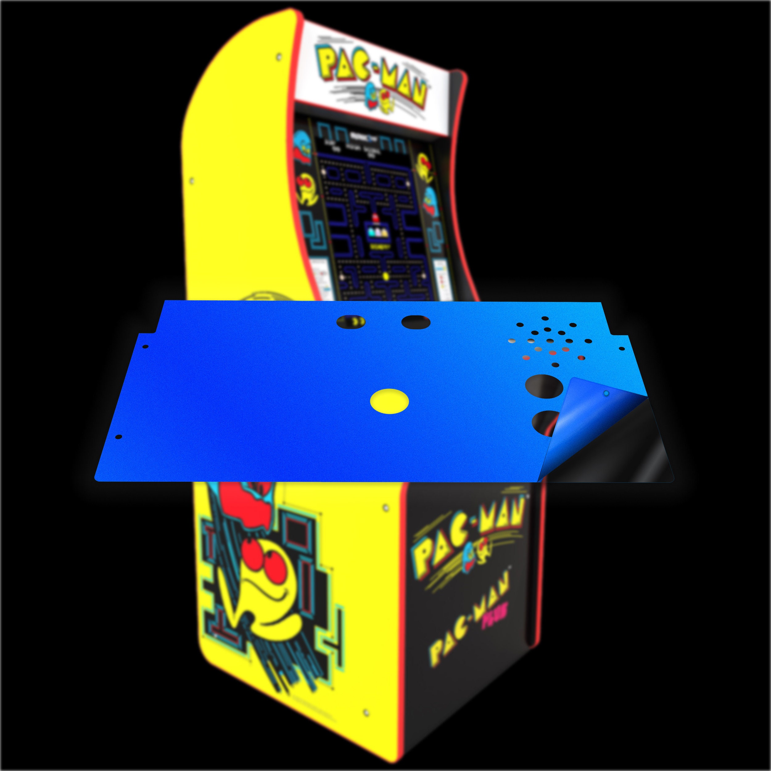 Arcade1up Pac-Man deck protector overlay For the | Etsy