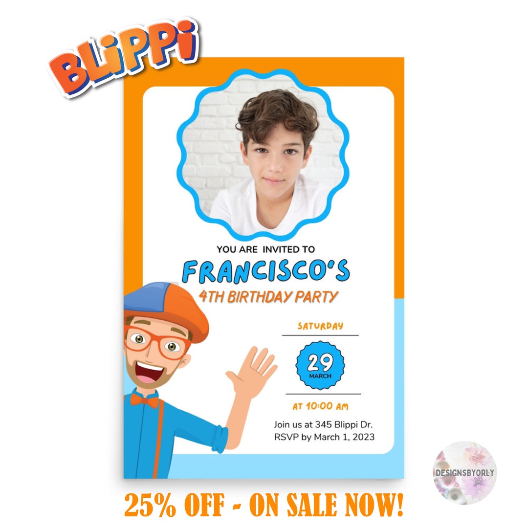 Blippi Birthday Invitations All Prices Include Personalization, No ...