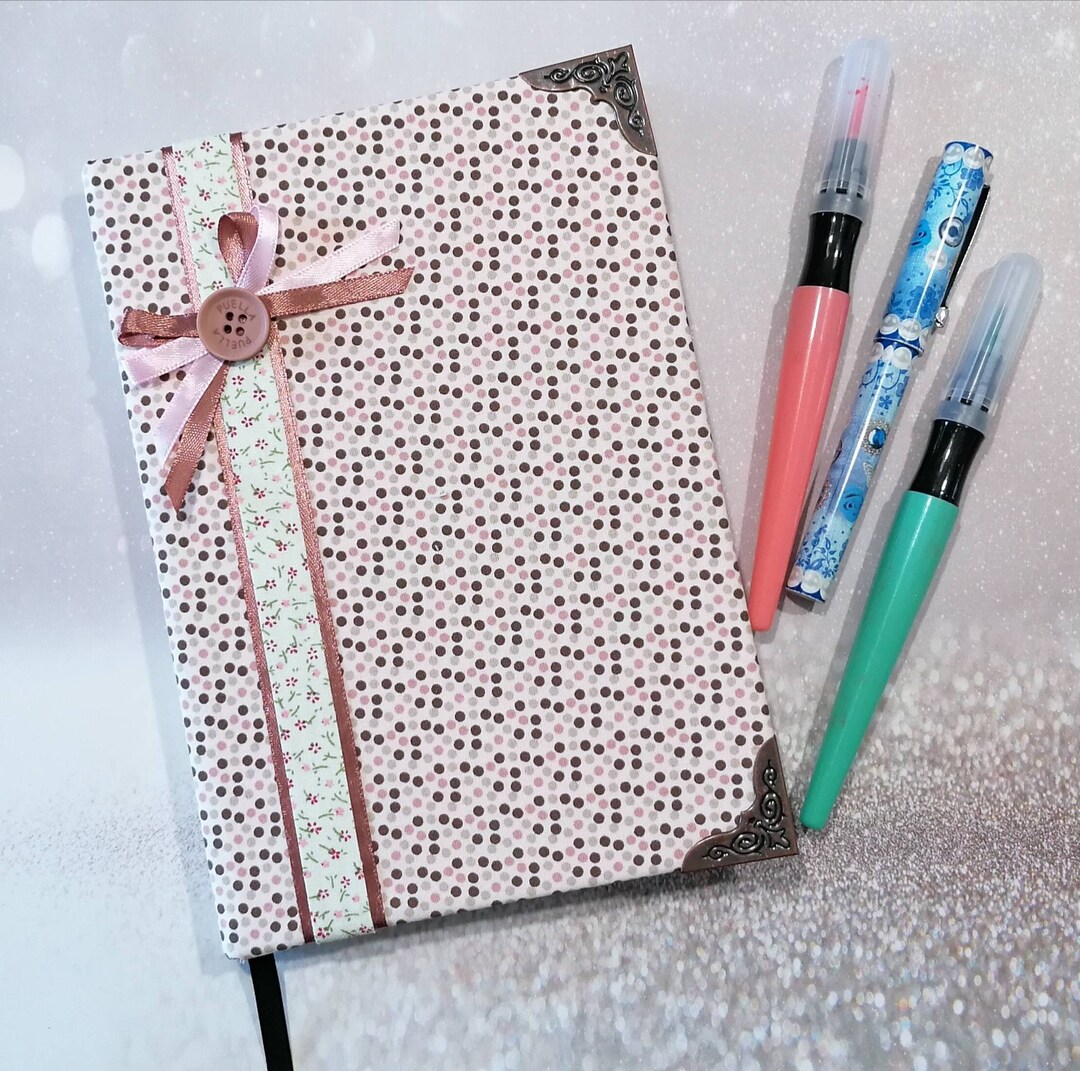 Notebook of Notes and Coloring Mandalas in Fabric, Diary, A5 Format ...