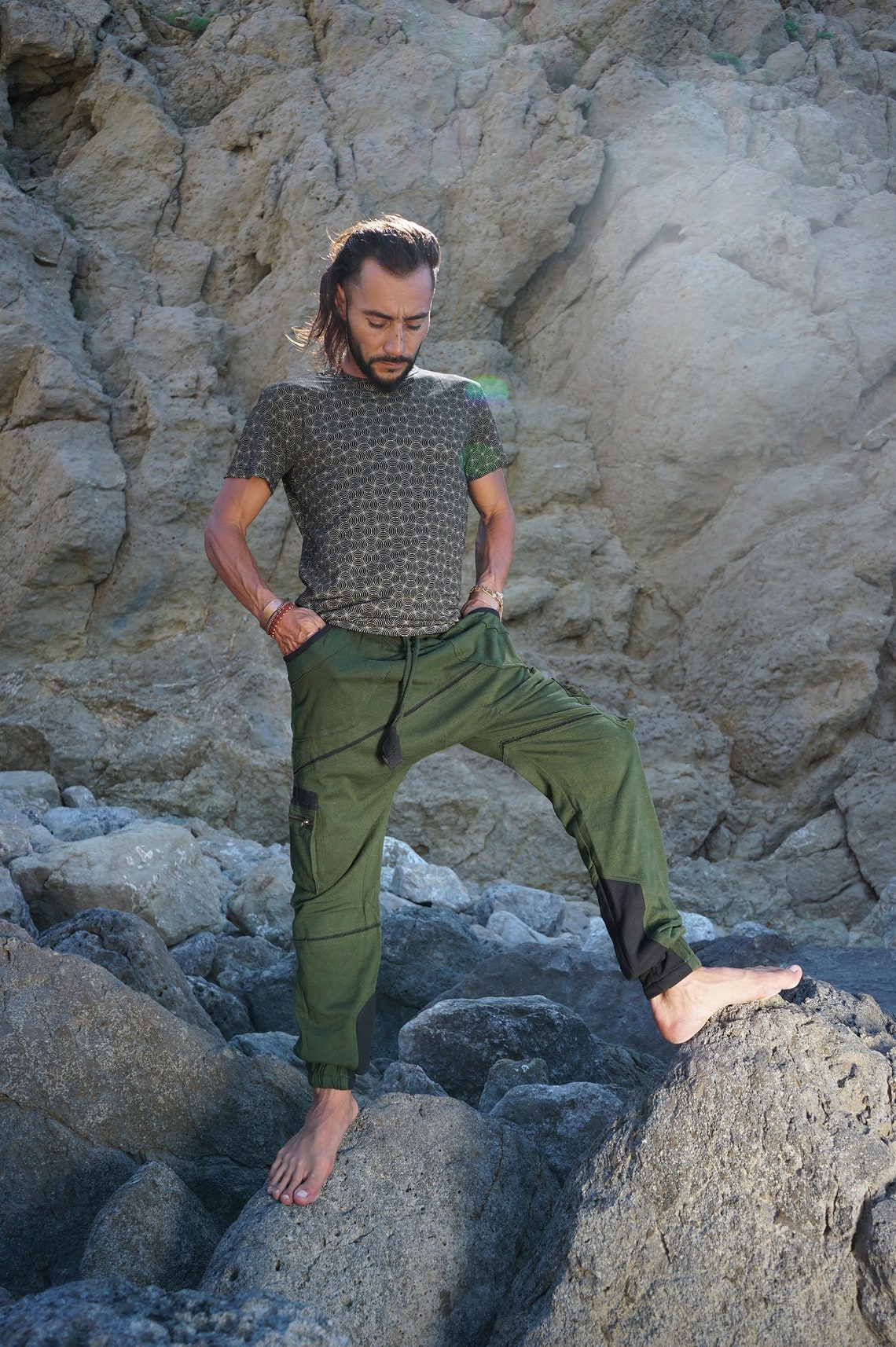 Panelled Baggy Trousers~men Goa Pants~tribal Clothing~mens Hippie ...