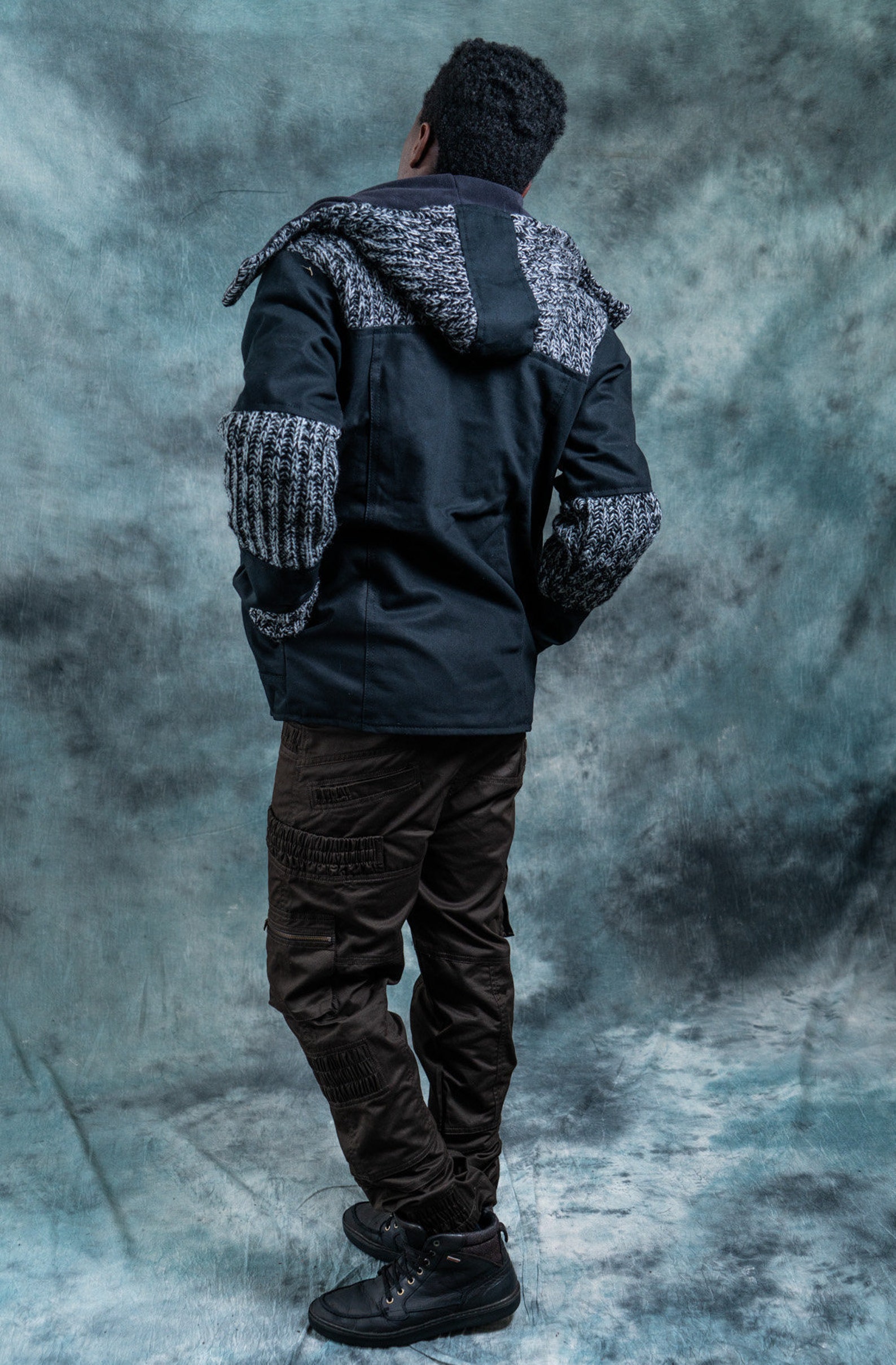 Wool Jacket With Hoodie~men Psychedelic Hoodie~tribal Clothing~hippie ...