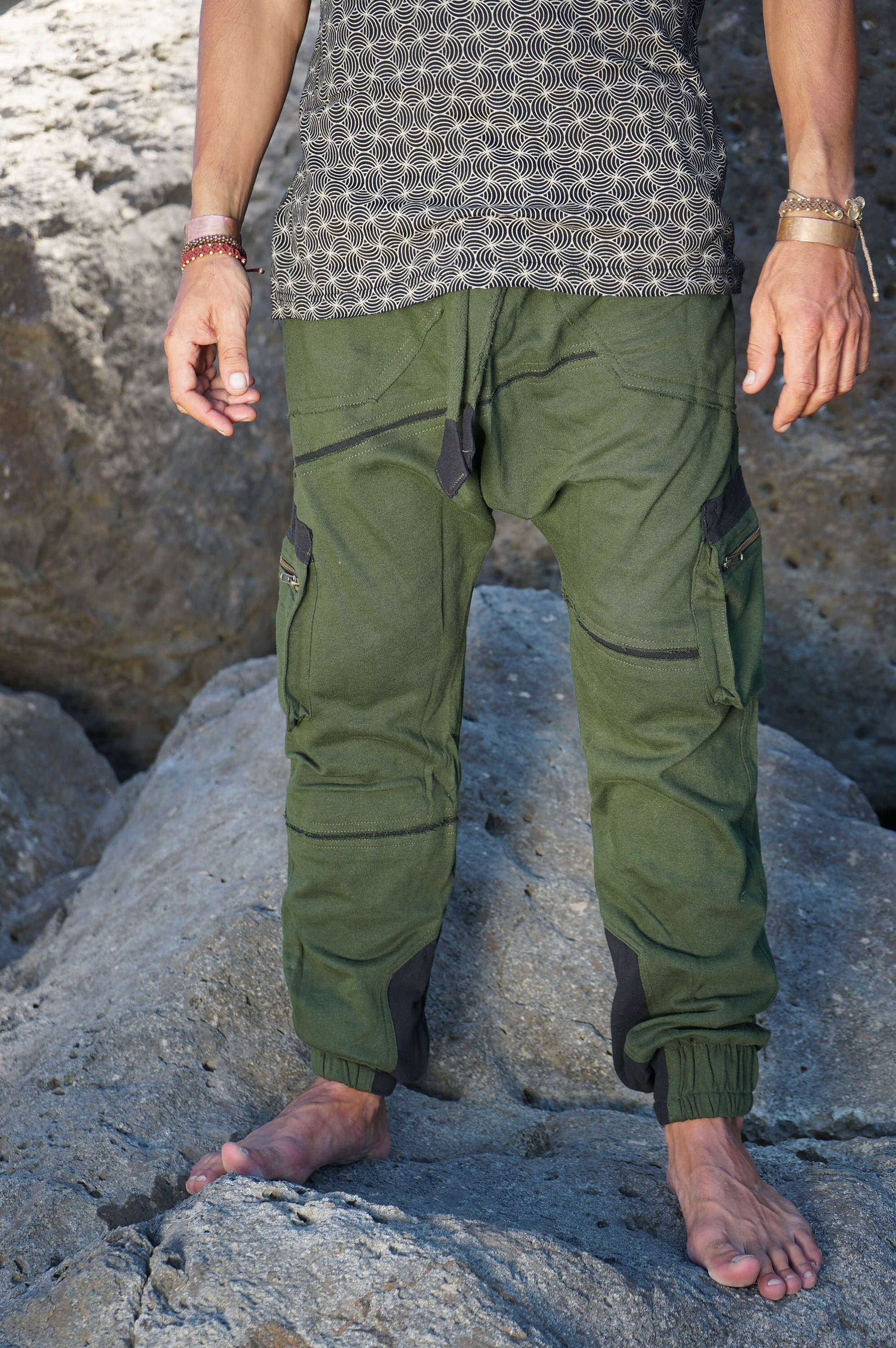 Panelled Baggy Trousers~men Goa Pants~tribal Clothing~mens Hippie ...