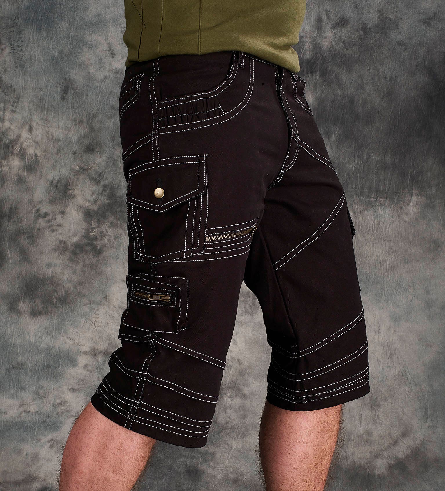 Cargo Psychedelic Shorts~men Goa Pants~tribal Clothing~gothic Pants ...