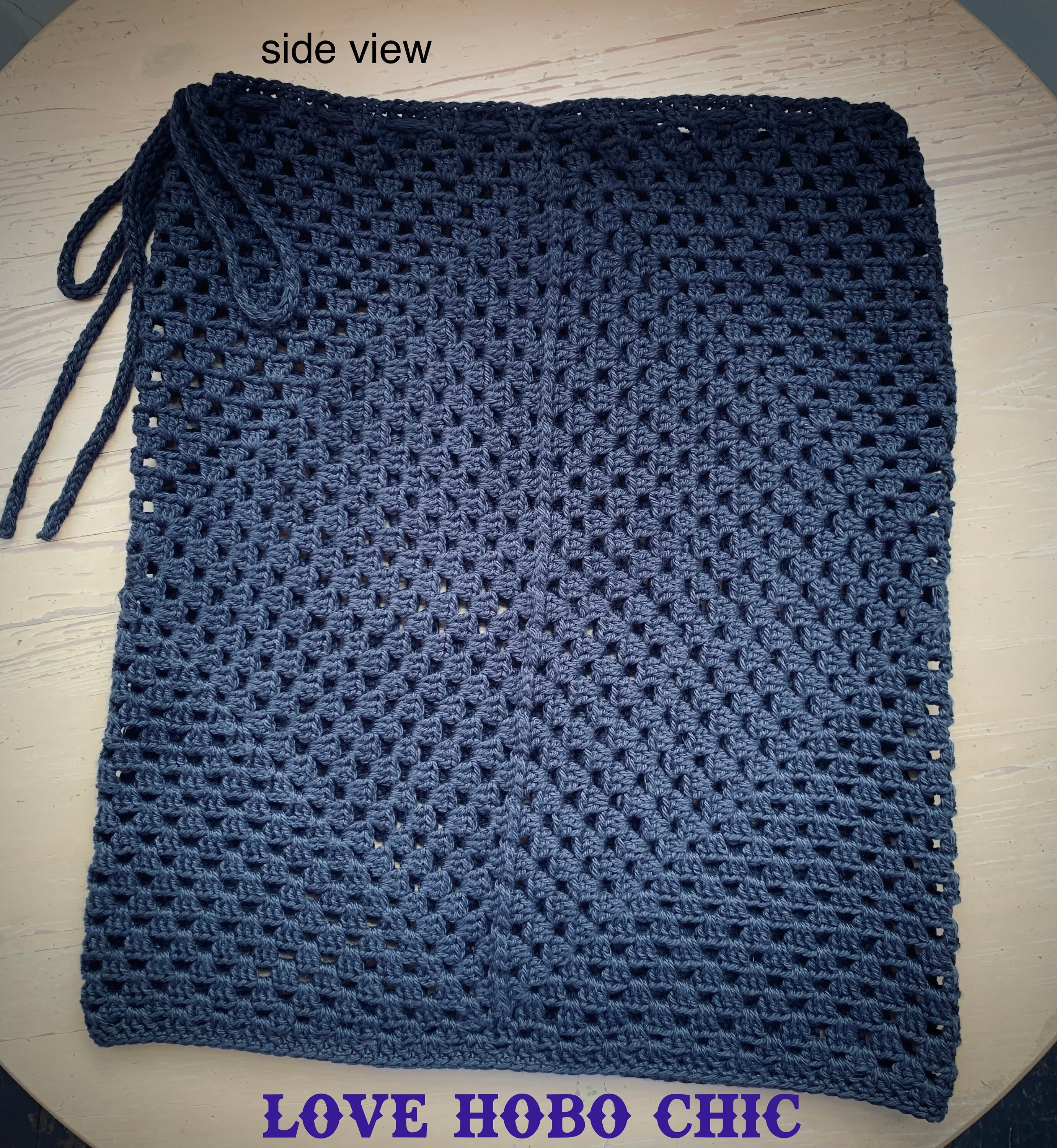 Walker Skirt - Crochet Granny Square Drawstring Skirt, 100% Cotton ...