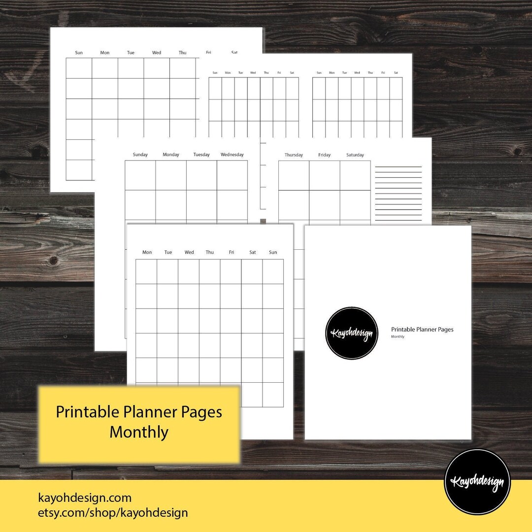 Printable Planner Pages, Printable Calendar Sheets, Bullet Journal ...