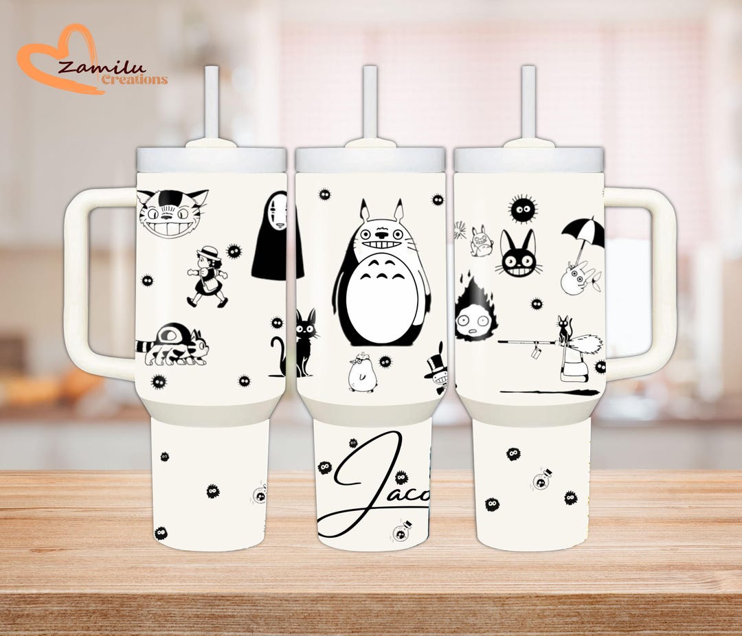 Personalized Totoro Tumbler, Custom Studio Ghibli Cup, Anime Gift for ...