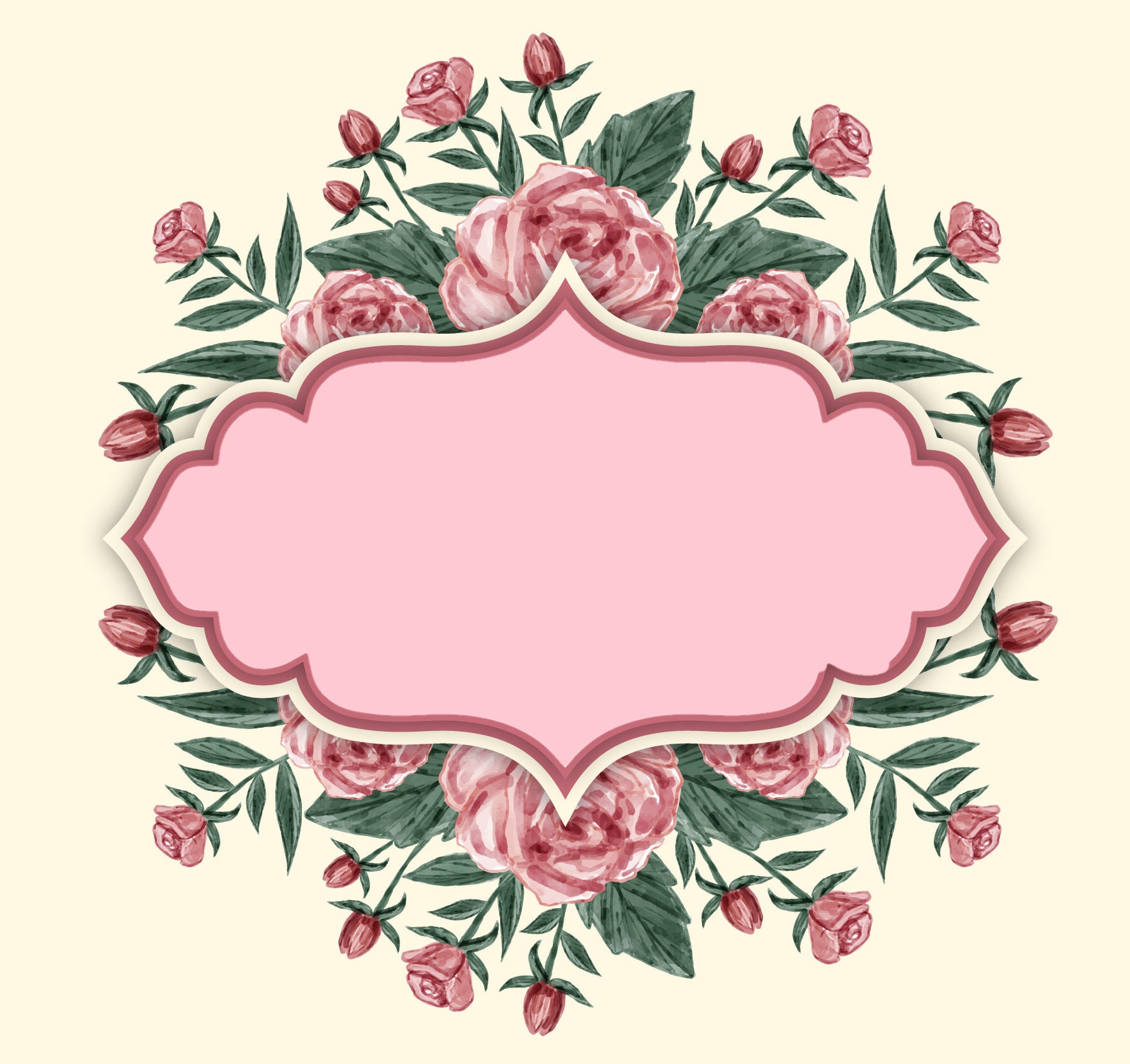 ROSES Labels Tags Stickers PRINTABLE Save the Date Bridal - Etsy