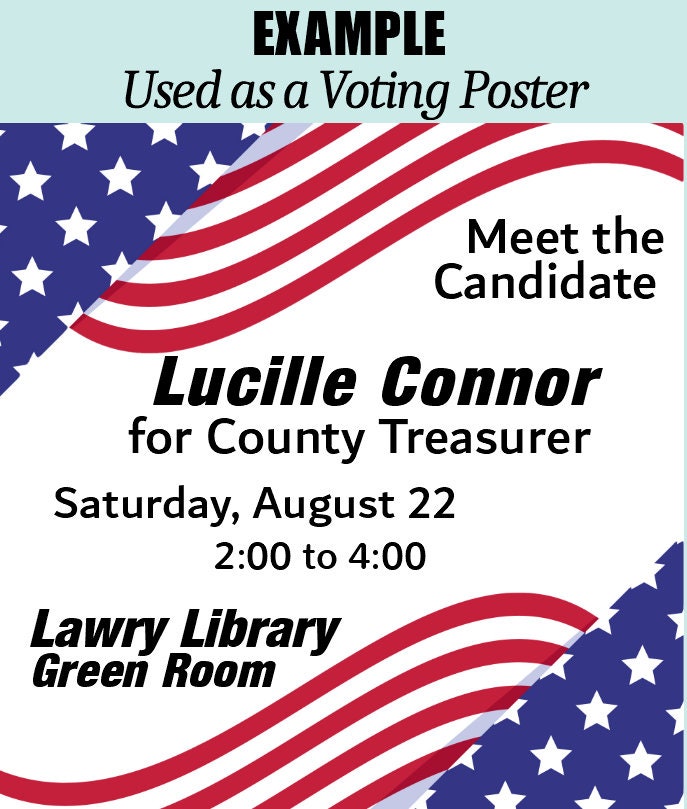 Elections Labels, Tags, Stickers - PRINTABLE, 12 Designs, Name Tag, for ...