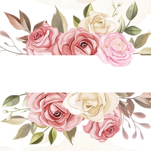 ROSES Labels, Tags, Stickers -PRINTABLE, Save the Date, Bridal Shower ...