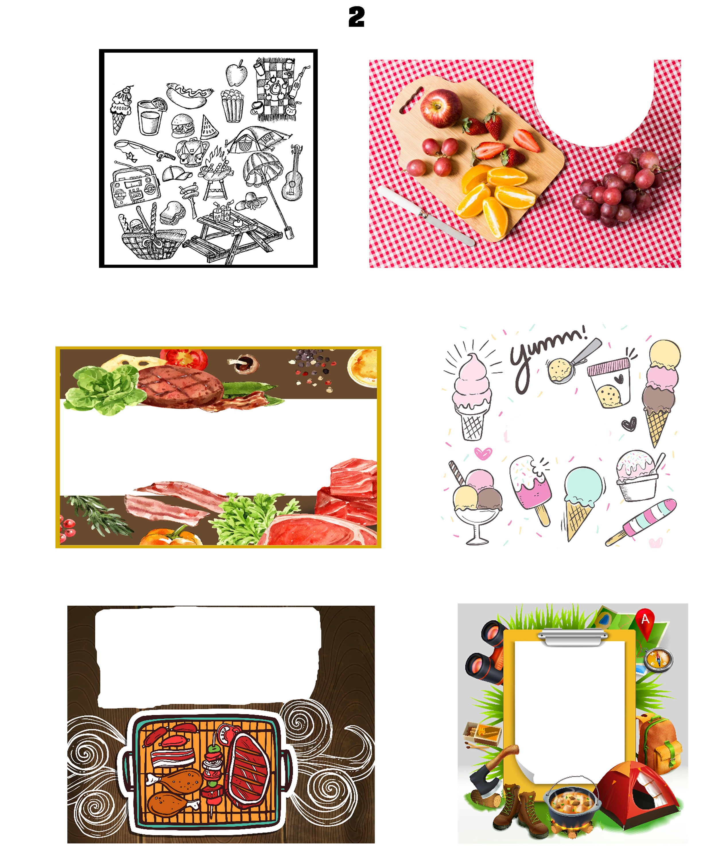 PICNIC & BBQ Labels, Tags, Stickers - PRINTABLE, 12 Designs, Name Tag ...