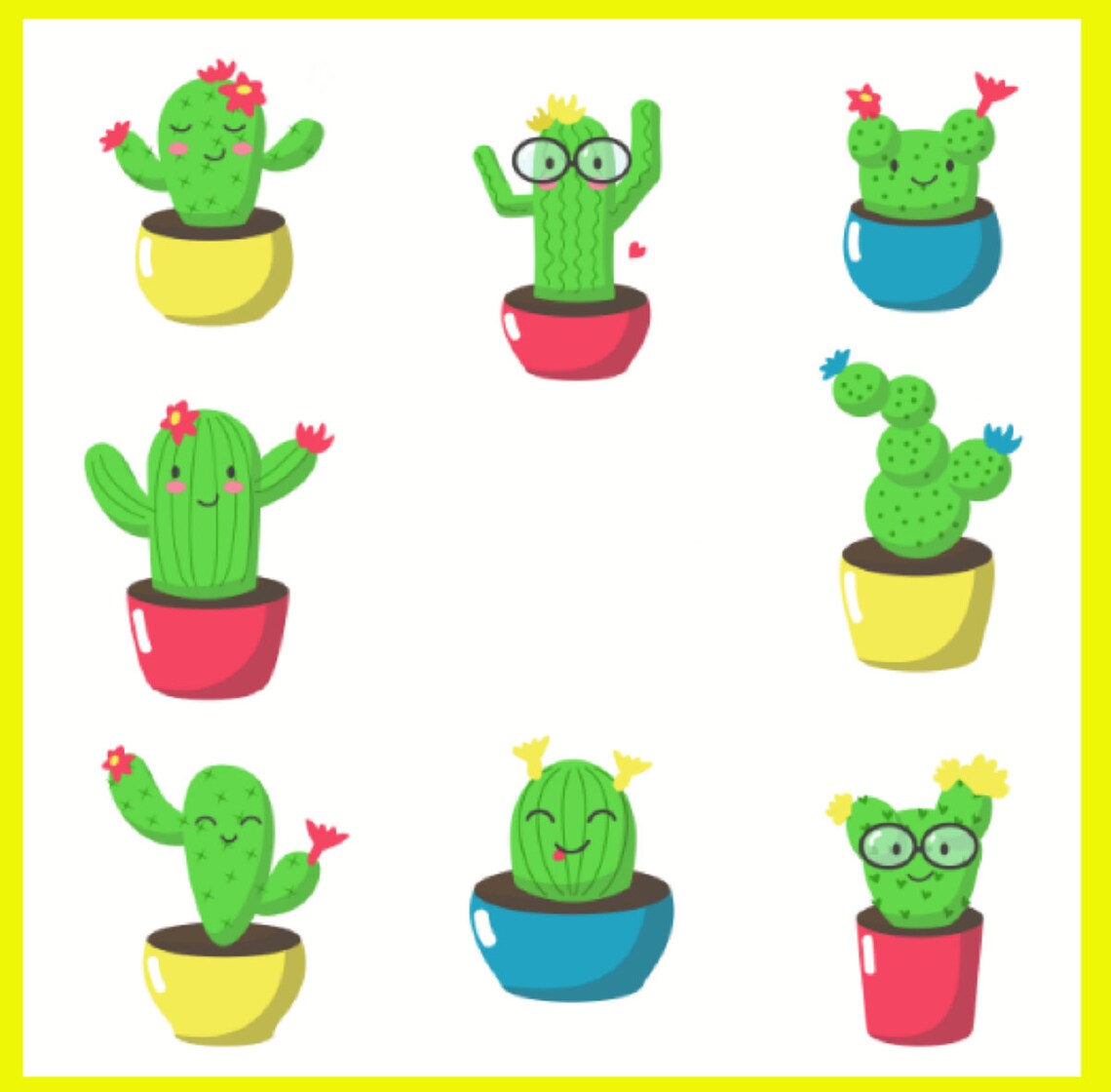 CACTUS Labels, Tags, Stickers - PRINTABLE, 12 Designs, Name Tag, for ...