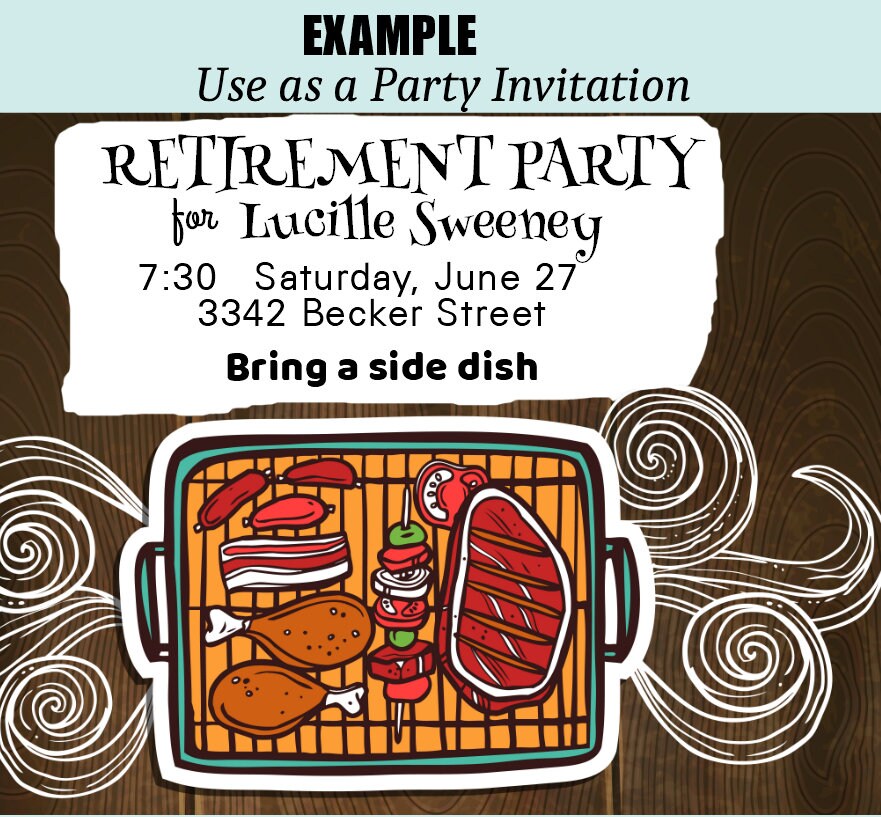 PICNIC & BBQ Labels, Tags, Stickers - PRINTABLE, 12 Designs, Name Tag ...