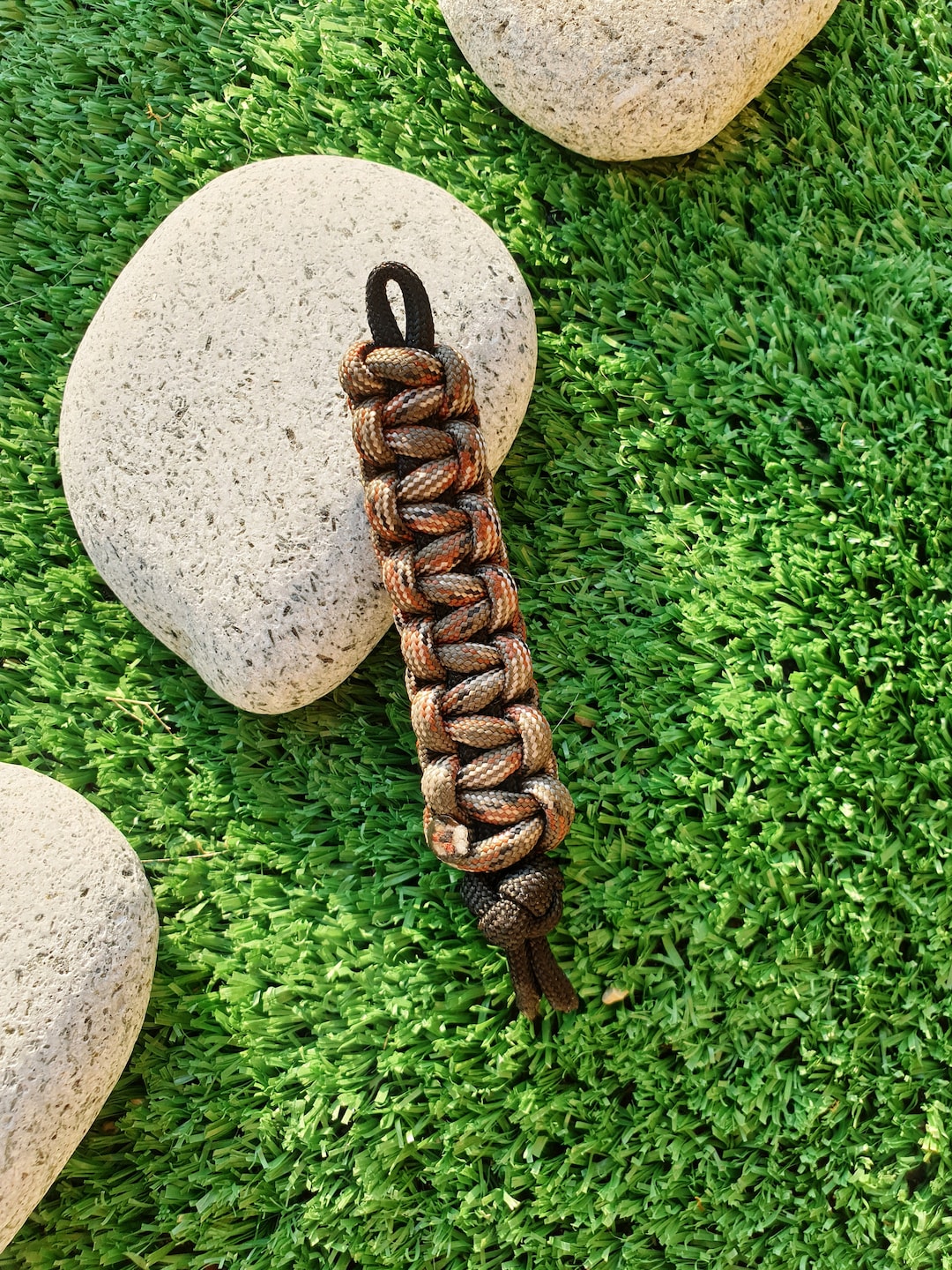 Keyring Paracorde Braiding Cobra in Black/camouflage Tones - Etsy