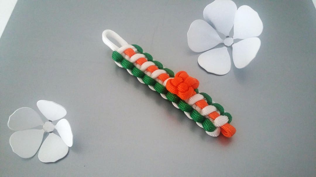 Keyring Paracord Braidings Fine Line + Cloverfield "irish Flag" - Etsy