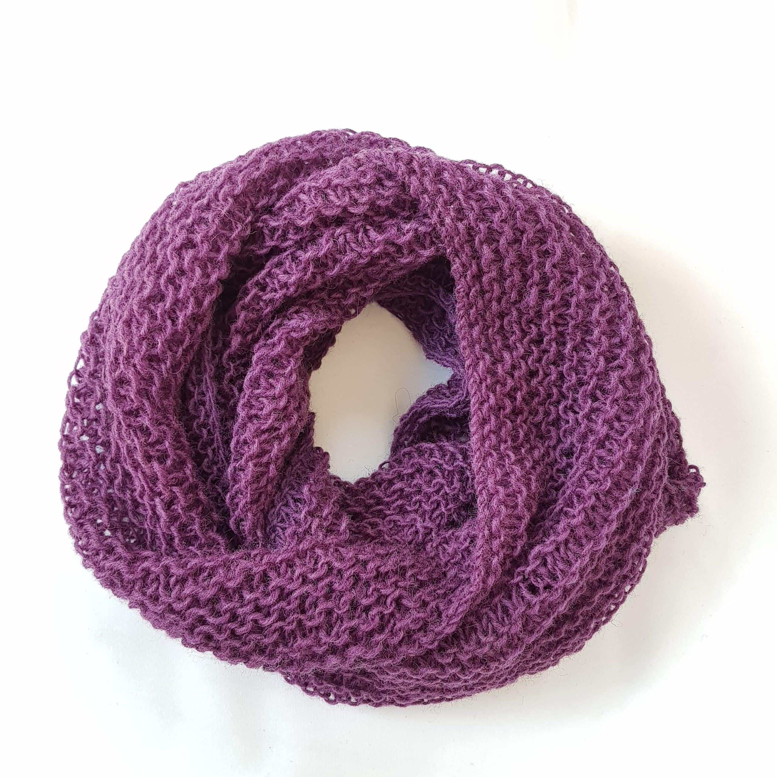 Wool Infinity Scarf, Handknitted Scarf, Infinity Scarf for Women, Wool ...