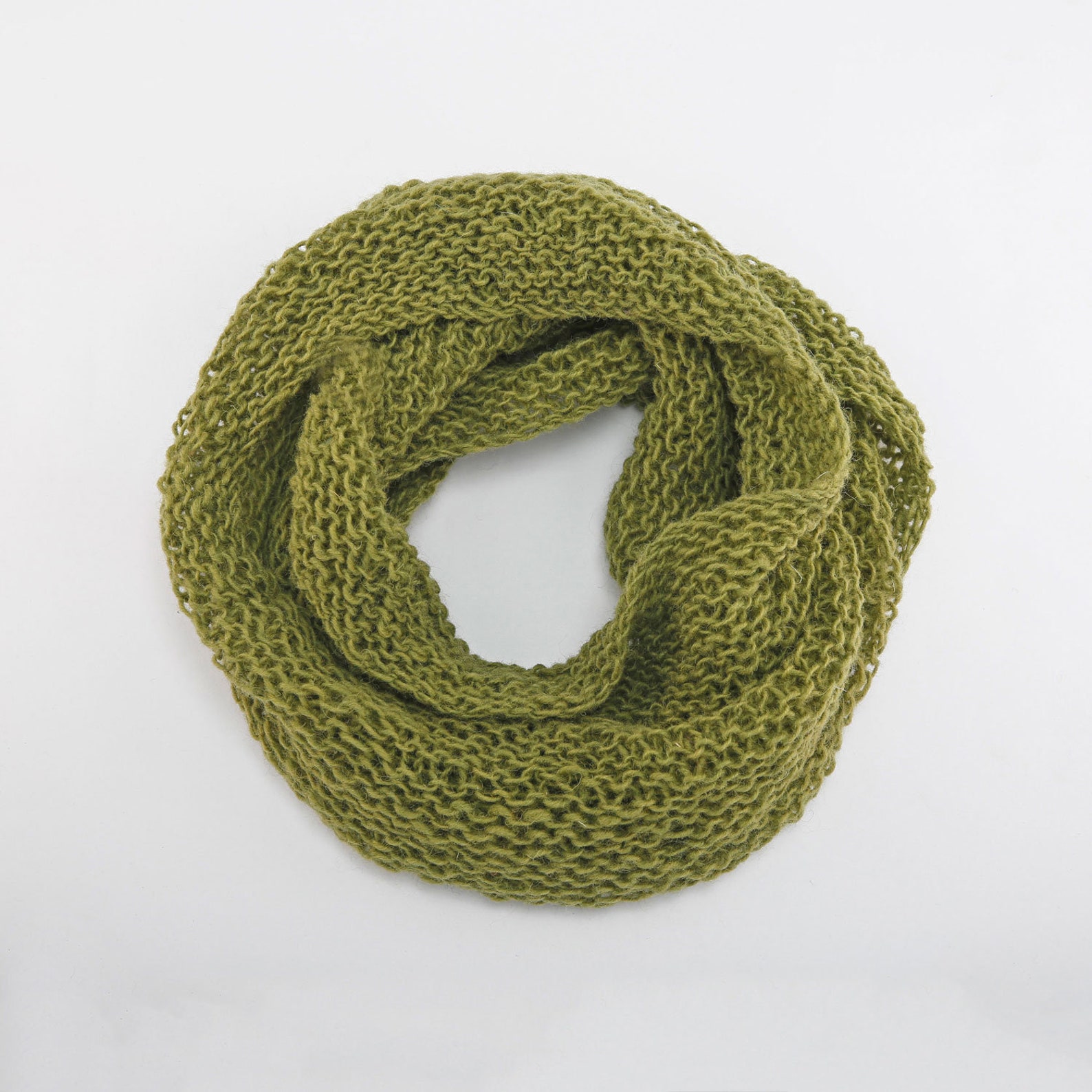 Wool Infinity Scarf, Handknitted Scarf, Infinity Scarf for Women, Wool ...