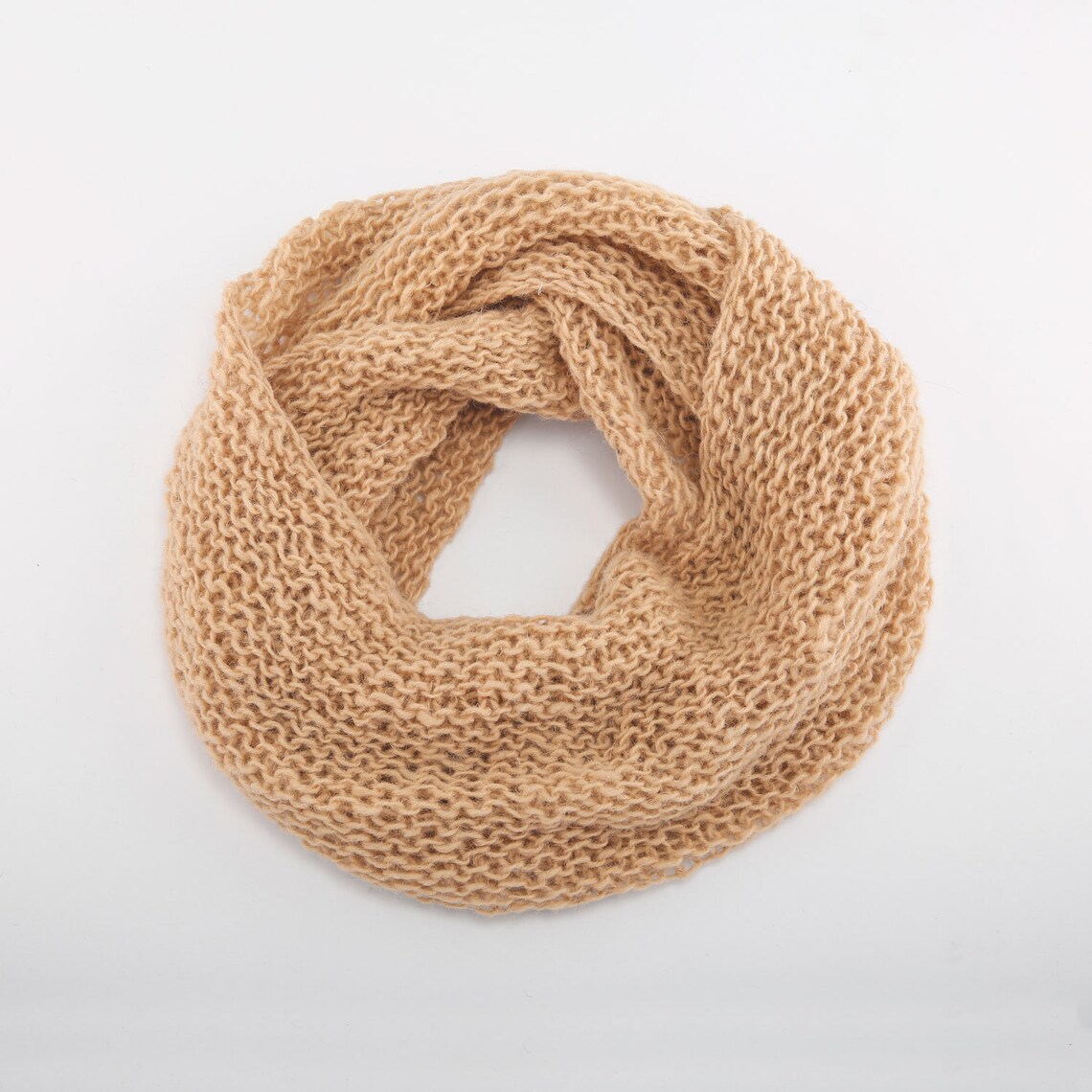 Wool Infinity Scarf, Handknitted Scarf, Infinity Scarf for Women, Wool ...