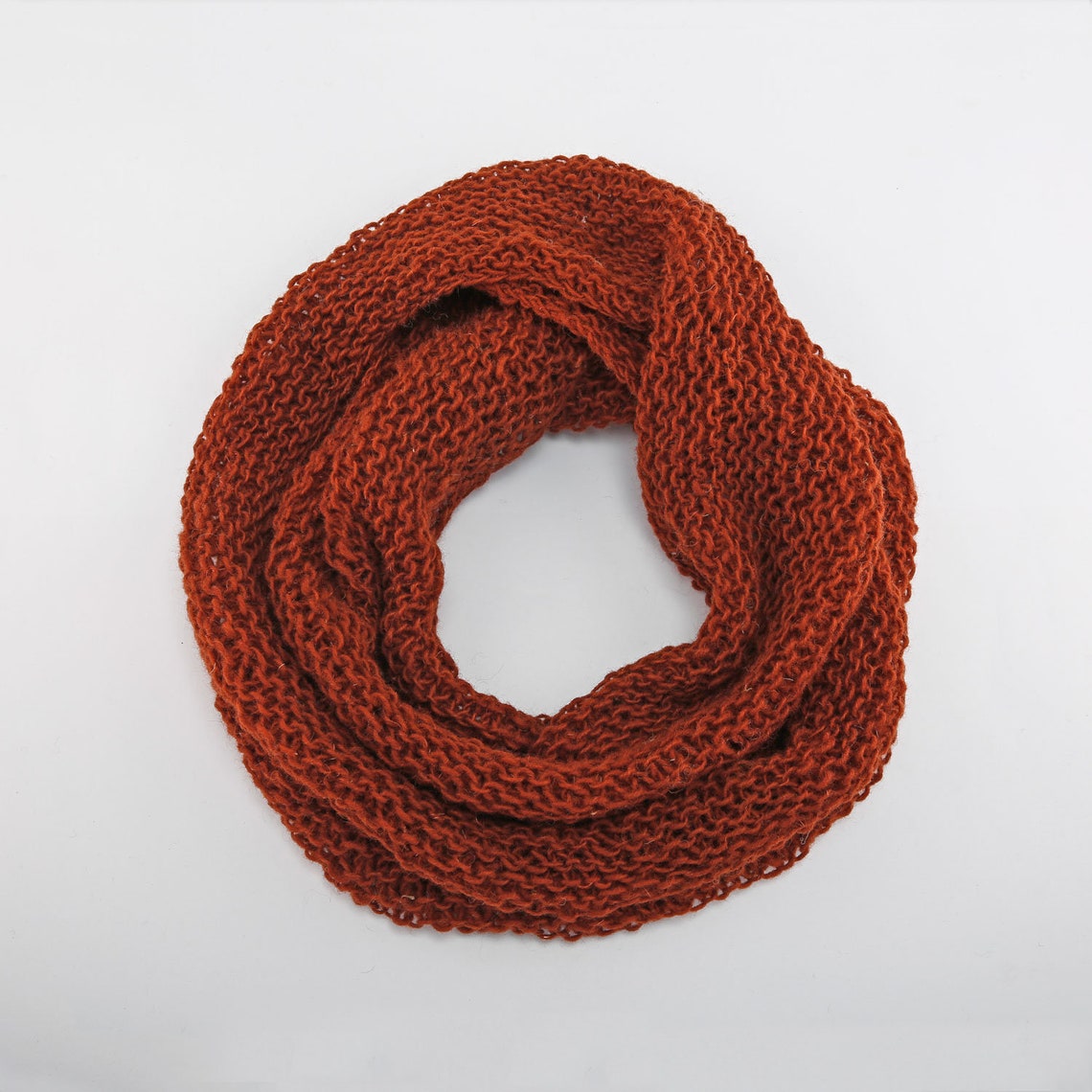 Wool Infinity Scarf, Handknitted Scarf, Infinity Scarf for Women, Wool ...