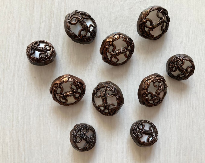 10 Dark Gothic Style Buttons, Celtic Buttons Lot, Steampunk Buttons ...